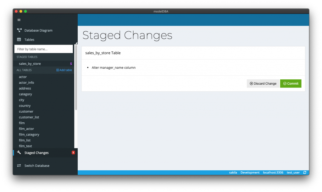 Database Changes You Control - modelDBA